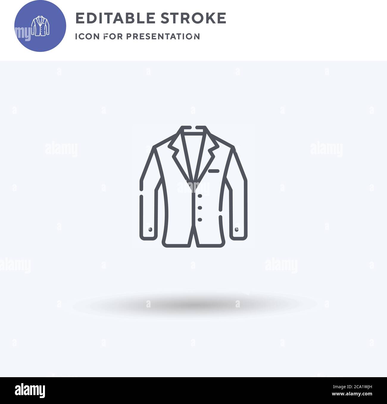 Suit icon vector, filled flat sign, solid pictogram isolated on white ...