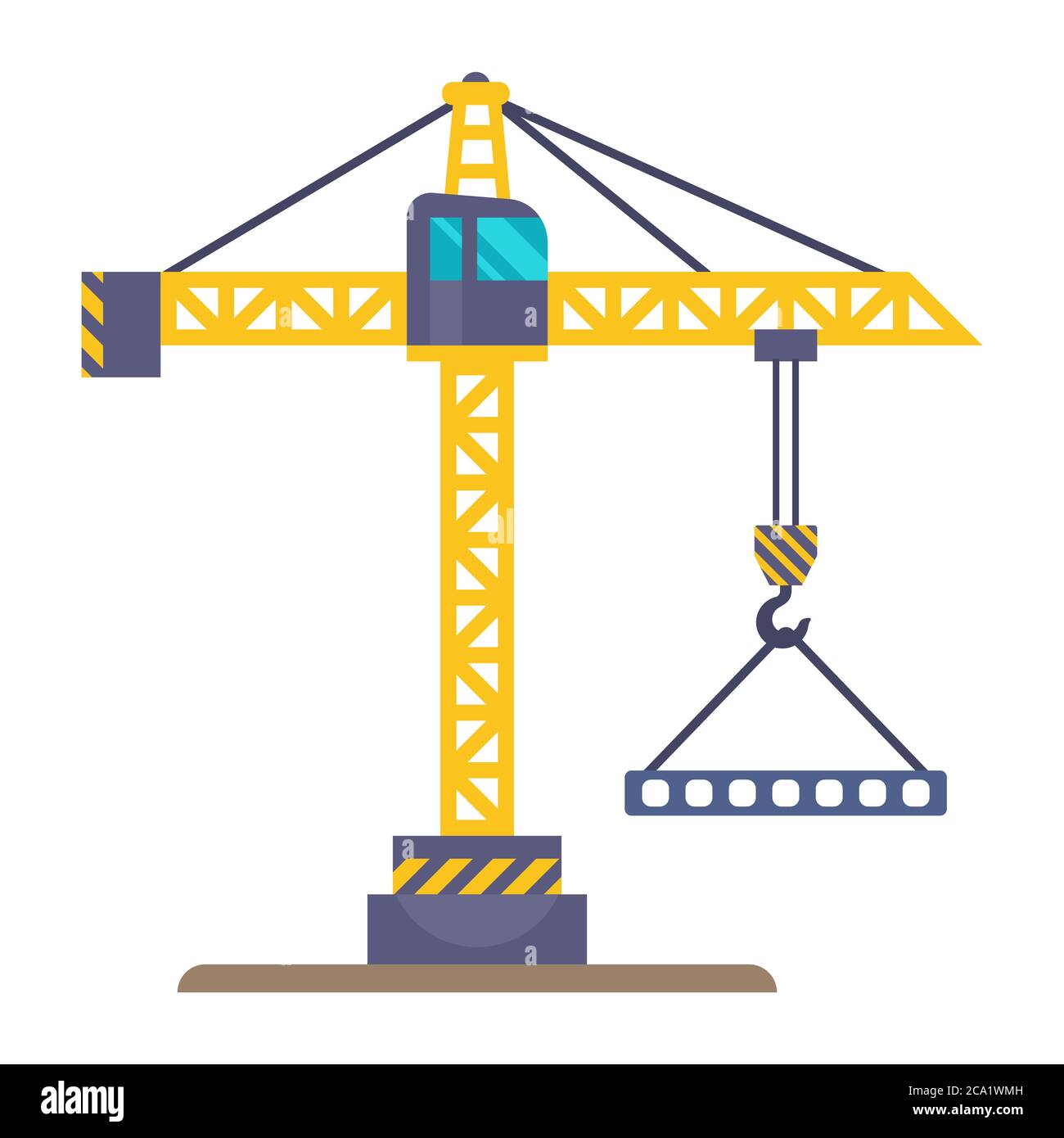 Crane Hoist Lifting A Load Stock Vector Images - Alamy