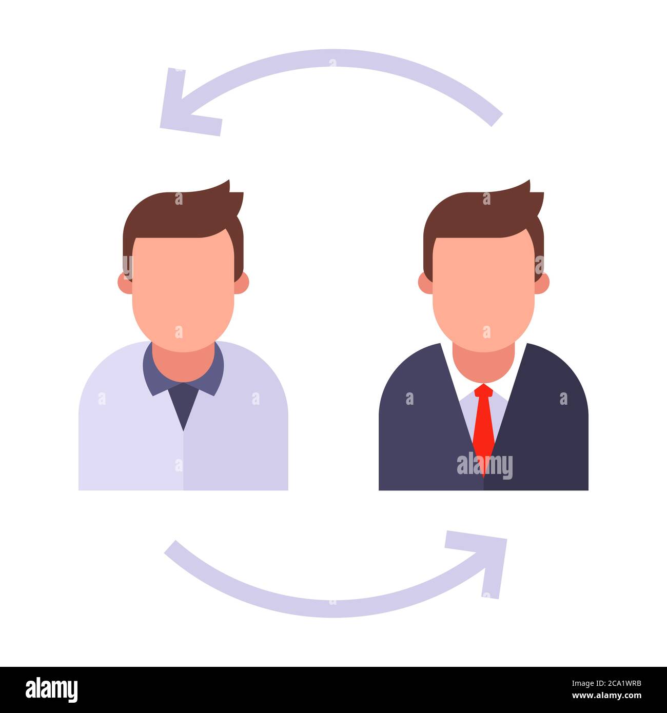 change of employees. hiring new people in the company. flat vector ...