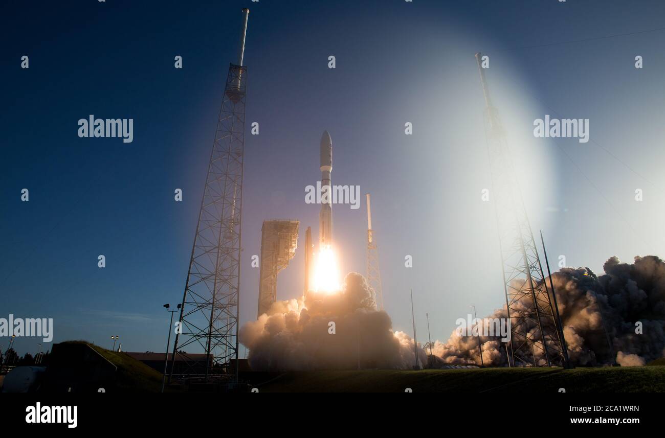 The United Launch Alliance Atlas V booster rocket carrying the NASA ...