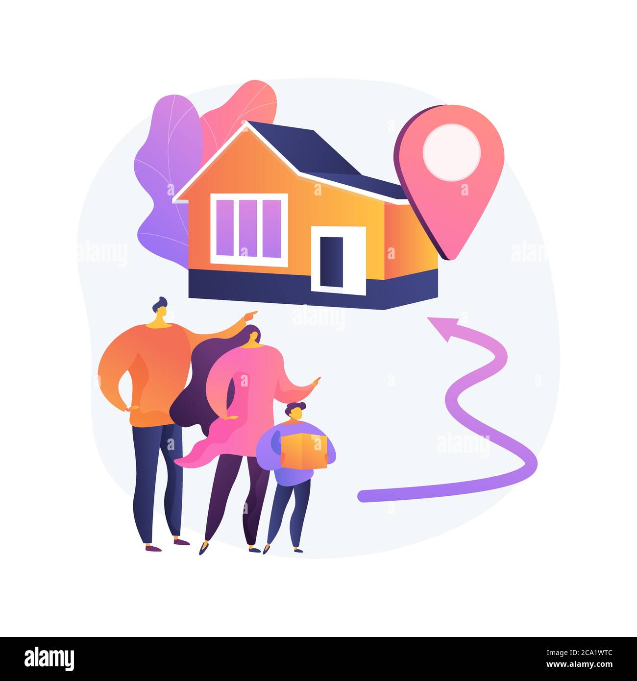 Resettlement of persons abstract concept vector illustration Stock ...
