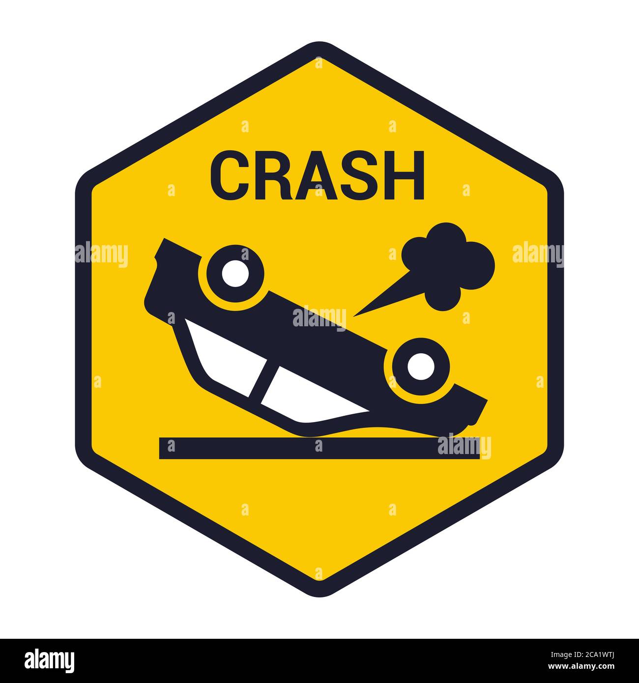 inverted car icon. the driver had an accident. flat vector illustration ...