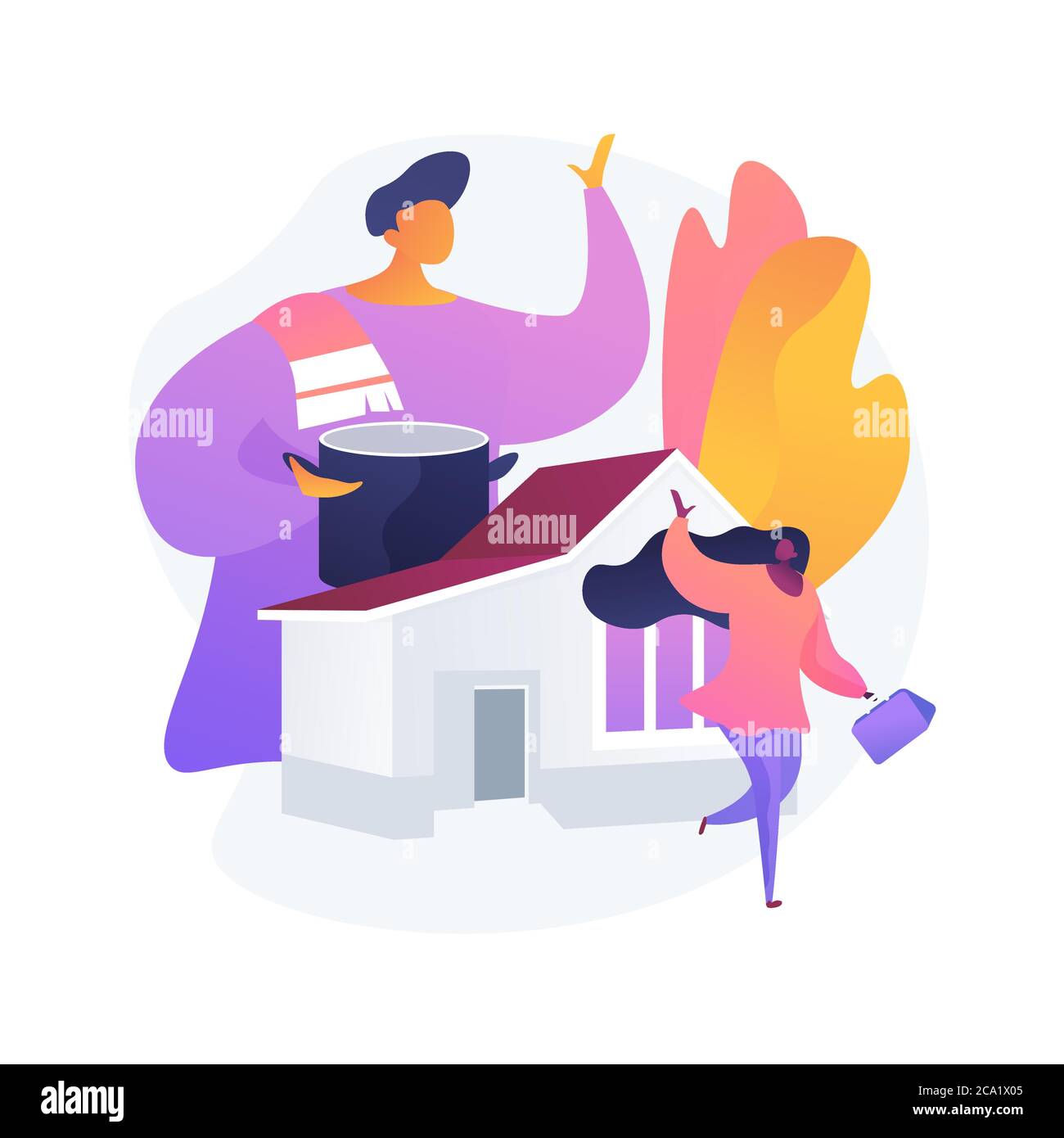 Stay-at-home dads abstract concept vector illustration Stock Vector ...