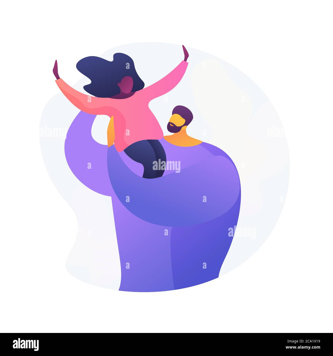 Single fathers abstract concept vector illustration Stock Vector Image ...