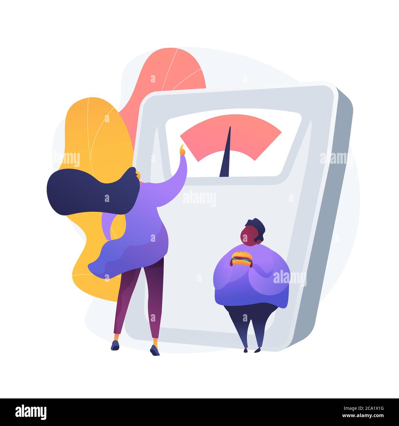 Losing weight vector concept metaphor Stock Vector Image & Art - Alamy