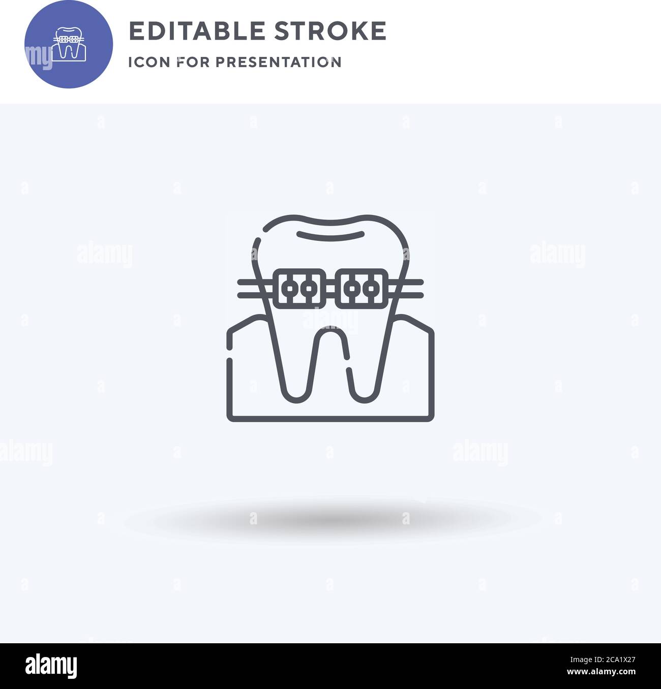 Brace icon vector, filled flat sign, solid pictogram isolated on white ...