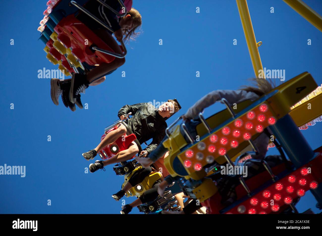 The freak out ride at the Sydney Royal Easter Show Stock Photo - Alamy