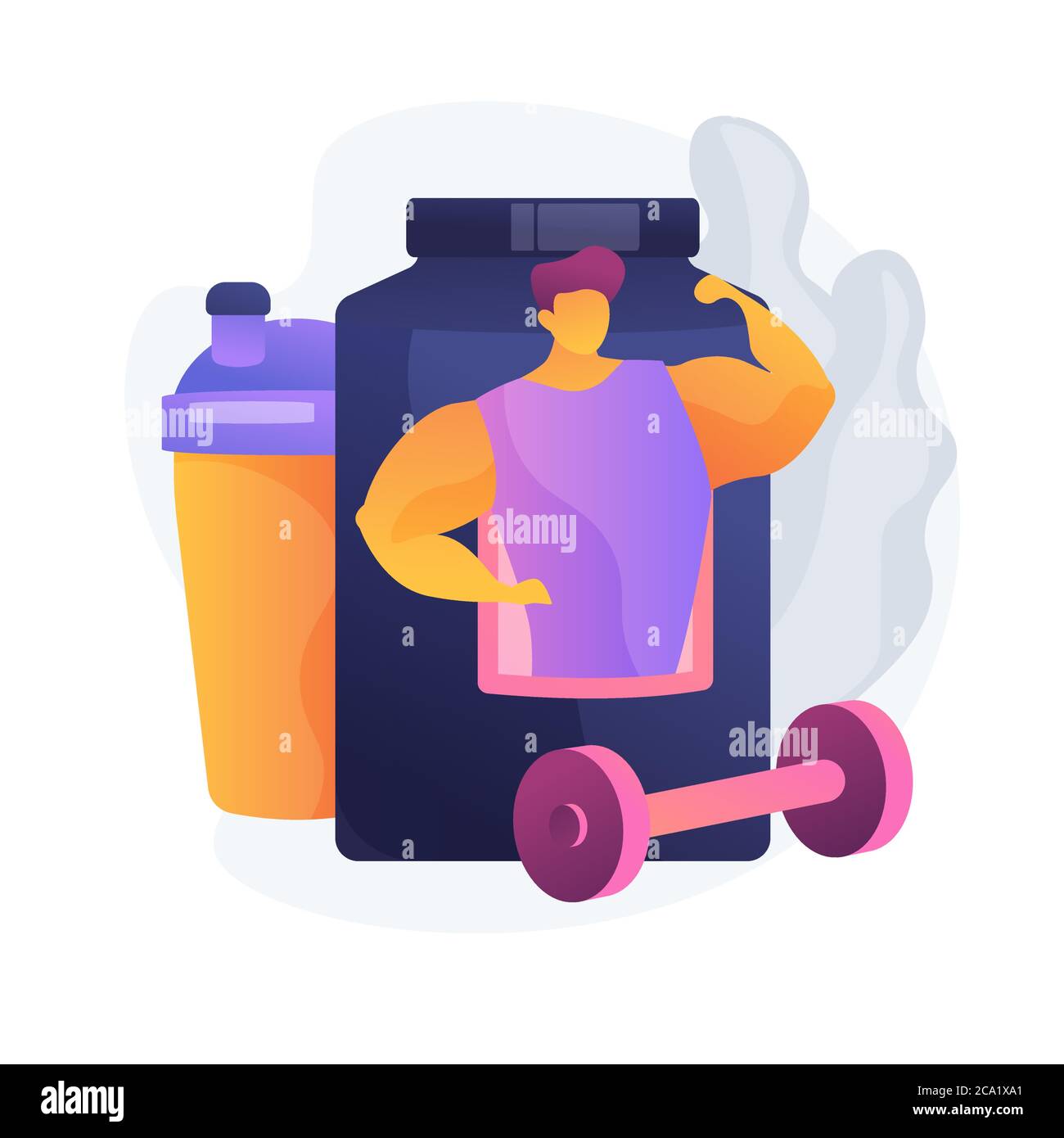 Body nutrition sport cartoon Cut Out Stock Images & Pictures - Alamy
