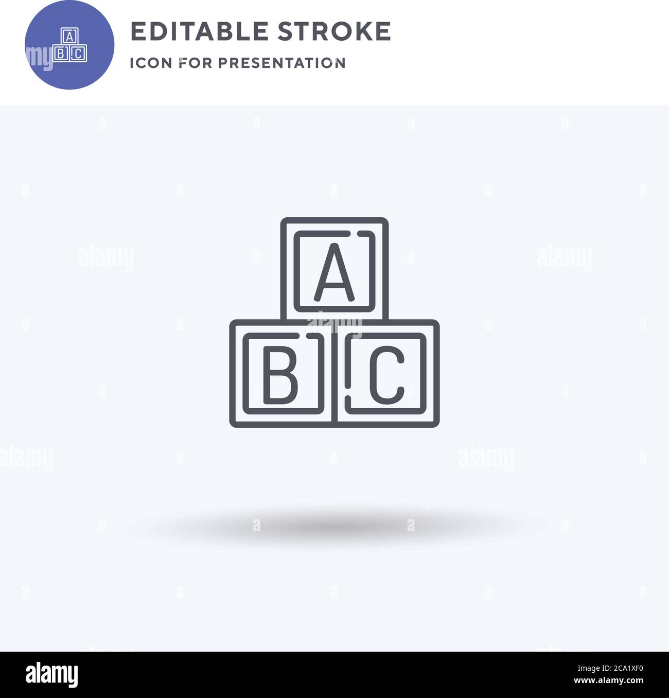 Toy Blocks icon vector, filled flat sign, solid pictogram isolated on ...