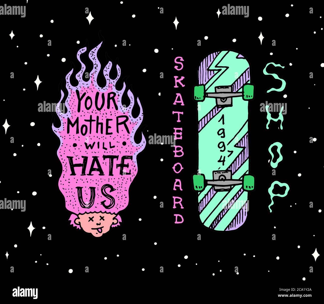 Skateboard Fire Logo