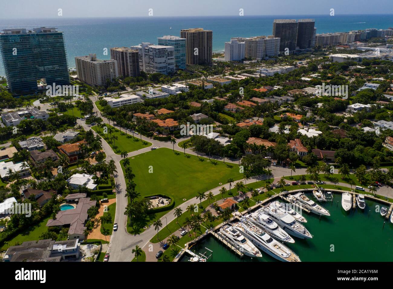 Luxury neighborhoods Miami Beach Bal Harbour FL Stock Photo - Alamy