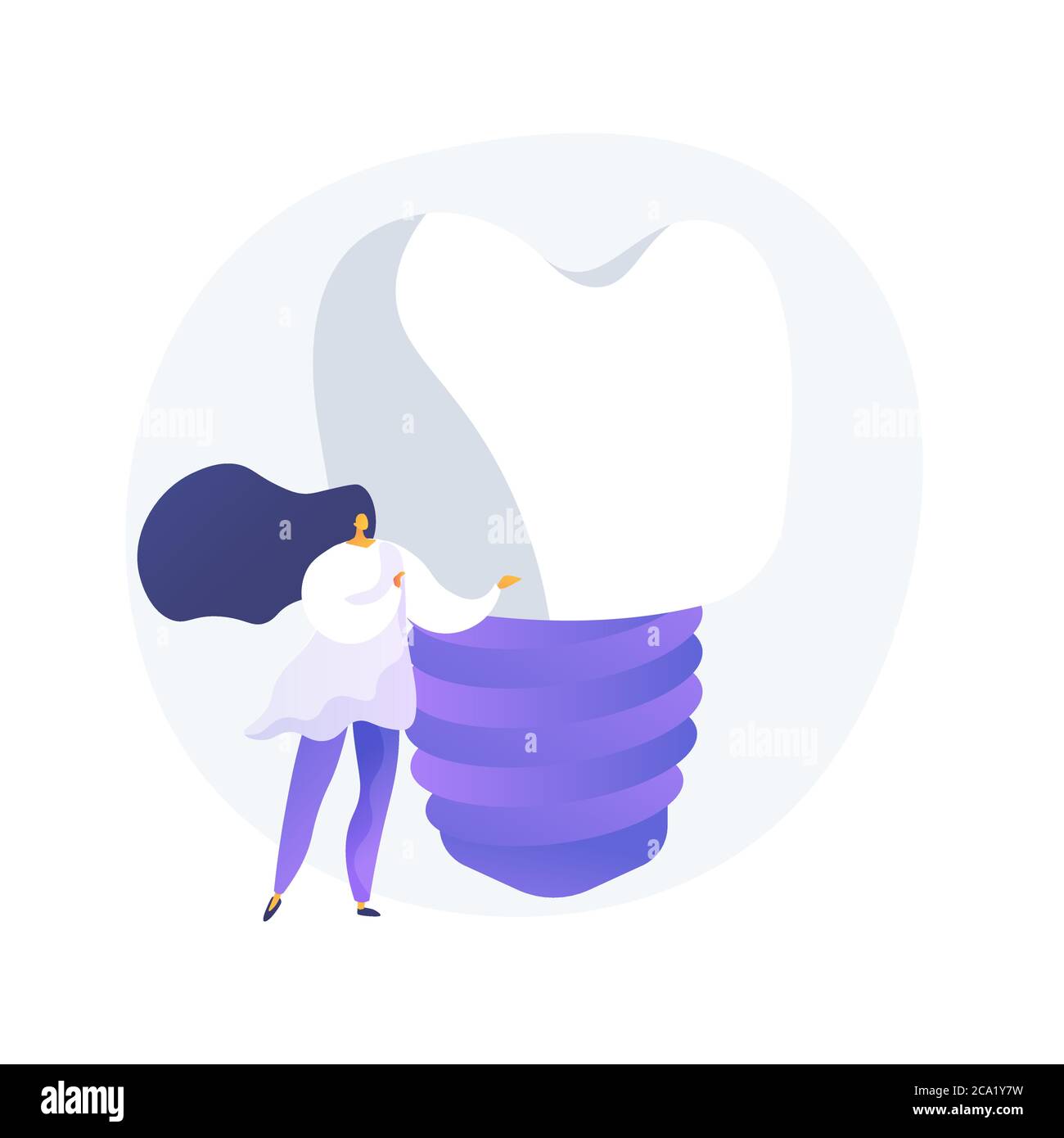 Teeth dentures implants abstract concept vector illustration Stock ...
