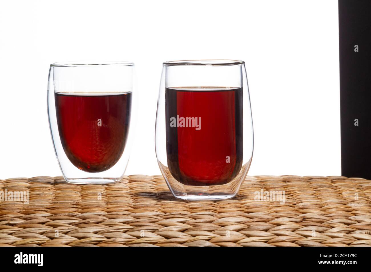 red tea in glass cup Stock Photo - Alamy