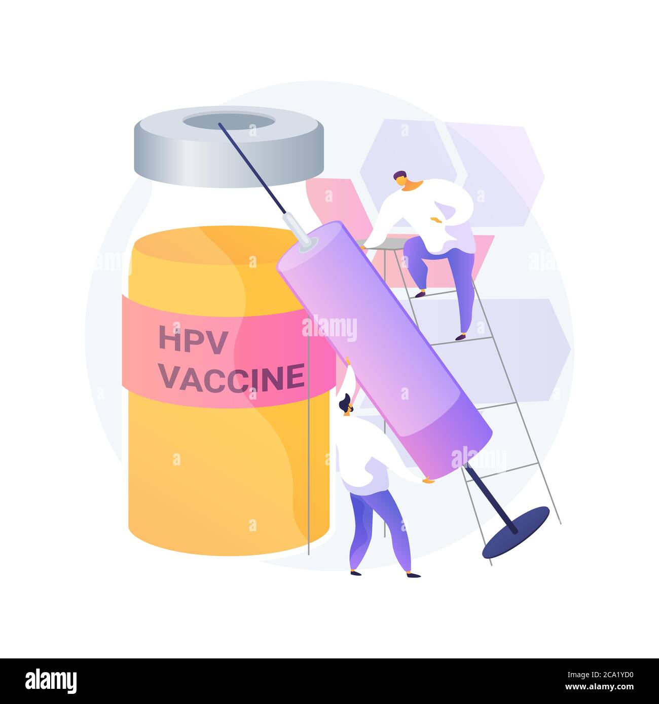 HPV vaccination abstract concept vector illustration Stock Vector Image ...