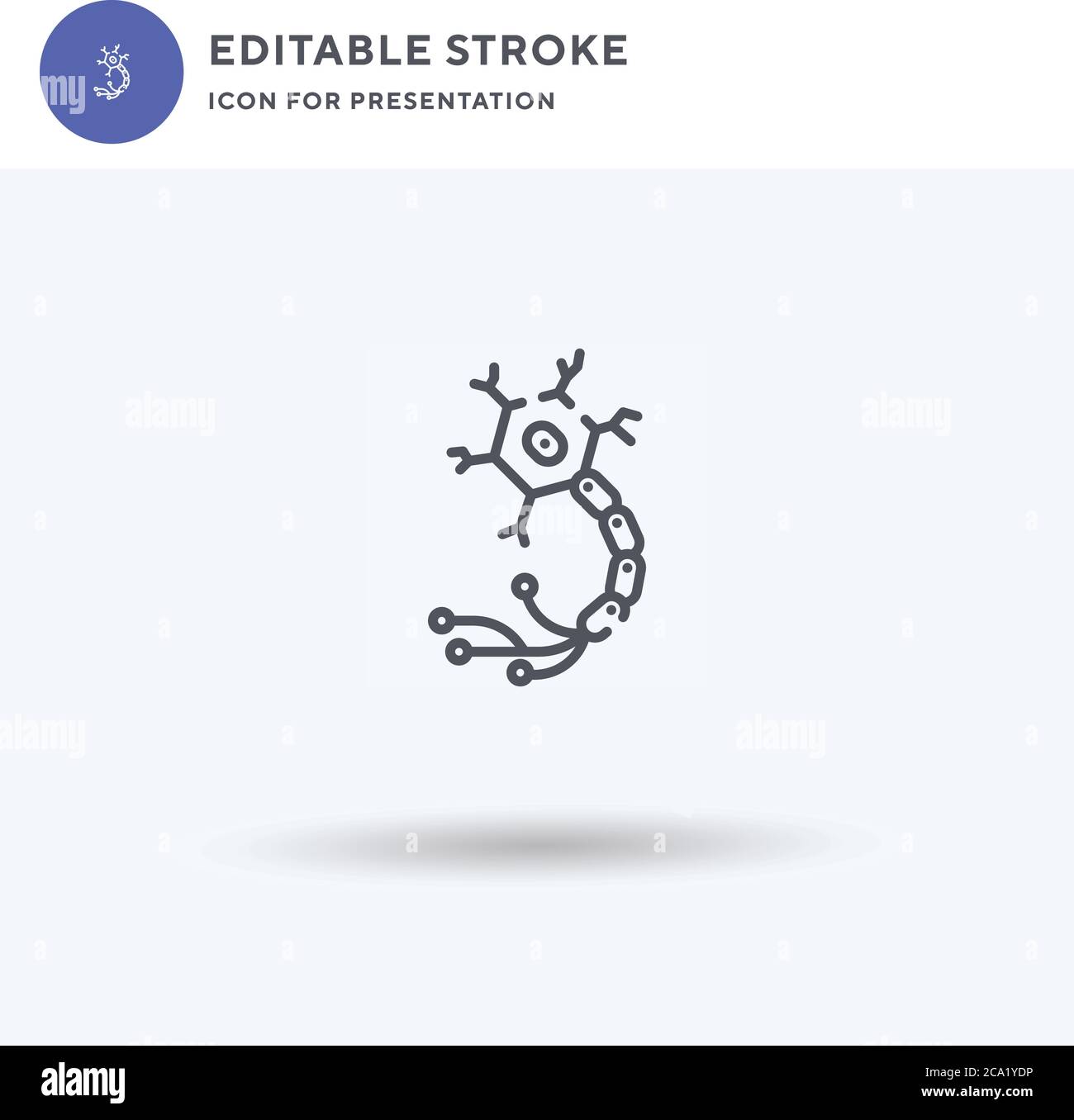 Neuron icon vector, filled flat sign, solid pictogram isolated on white ...