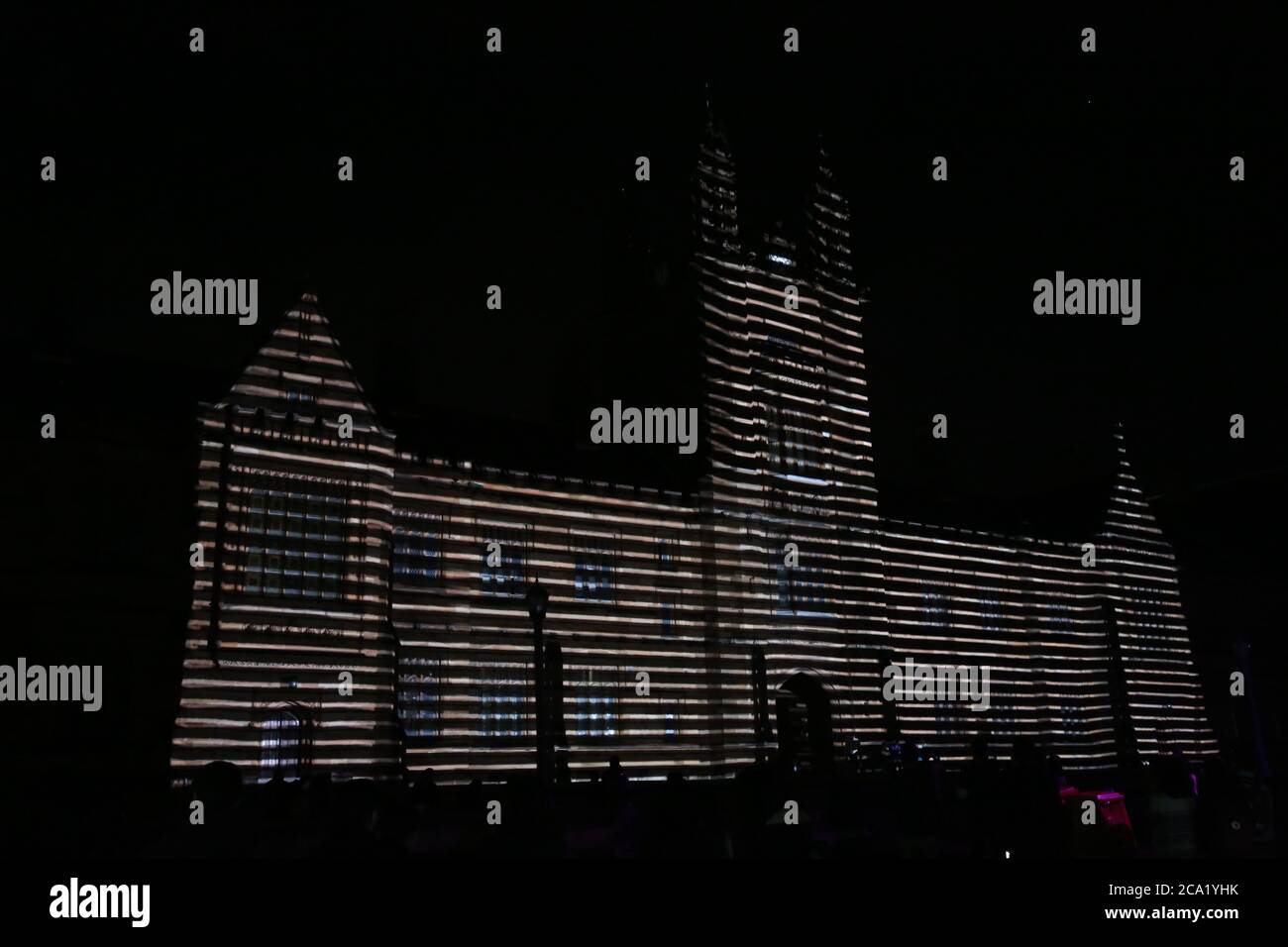 The University of Sydney Quadrangle building during the Vivid festival ...