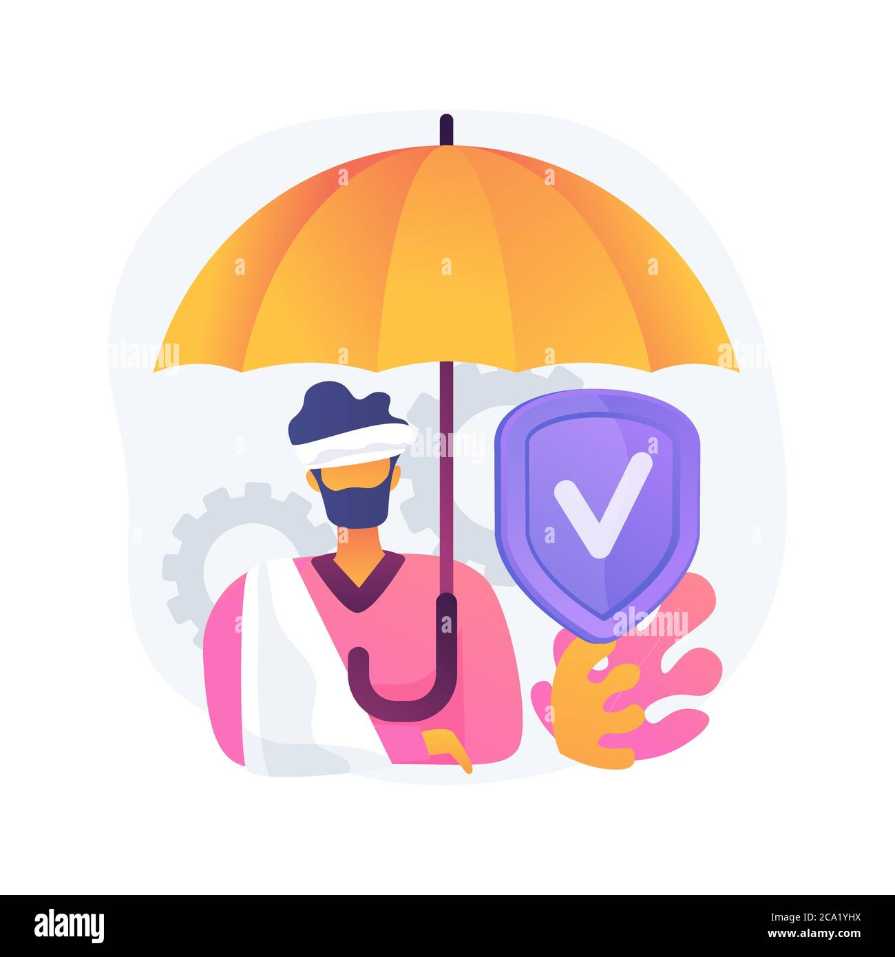 Occupational accident insurance abstract concept vector illustration ... Occupational accident insurance abstract concept vector illustration ...