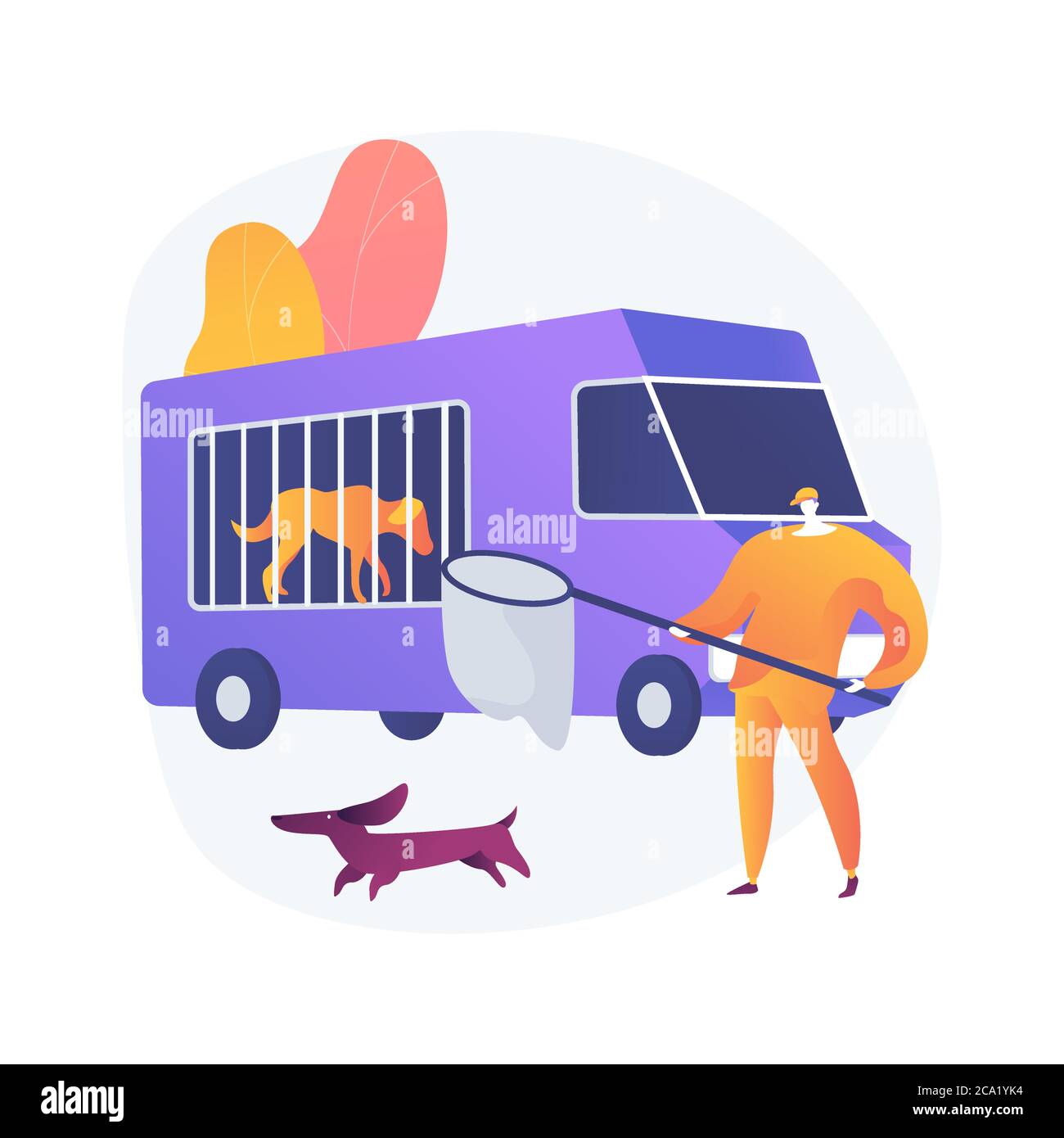 Animal control service abstract concept vector illustration Stock ...