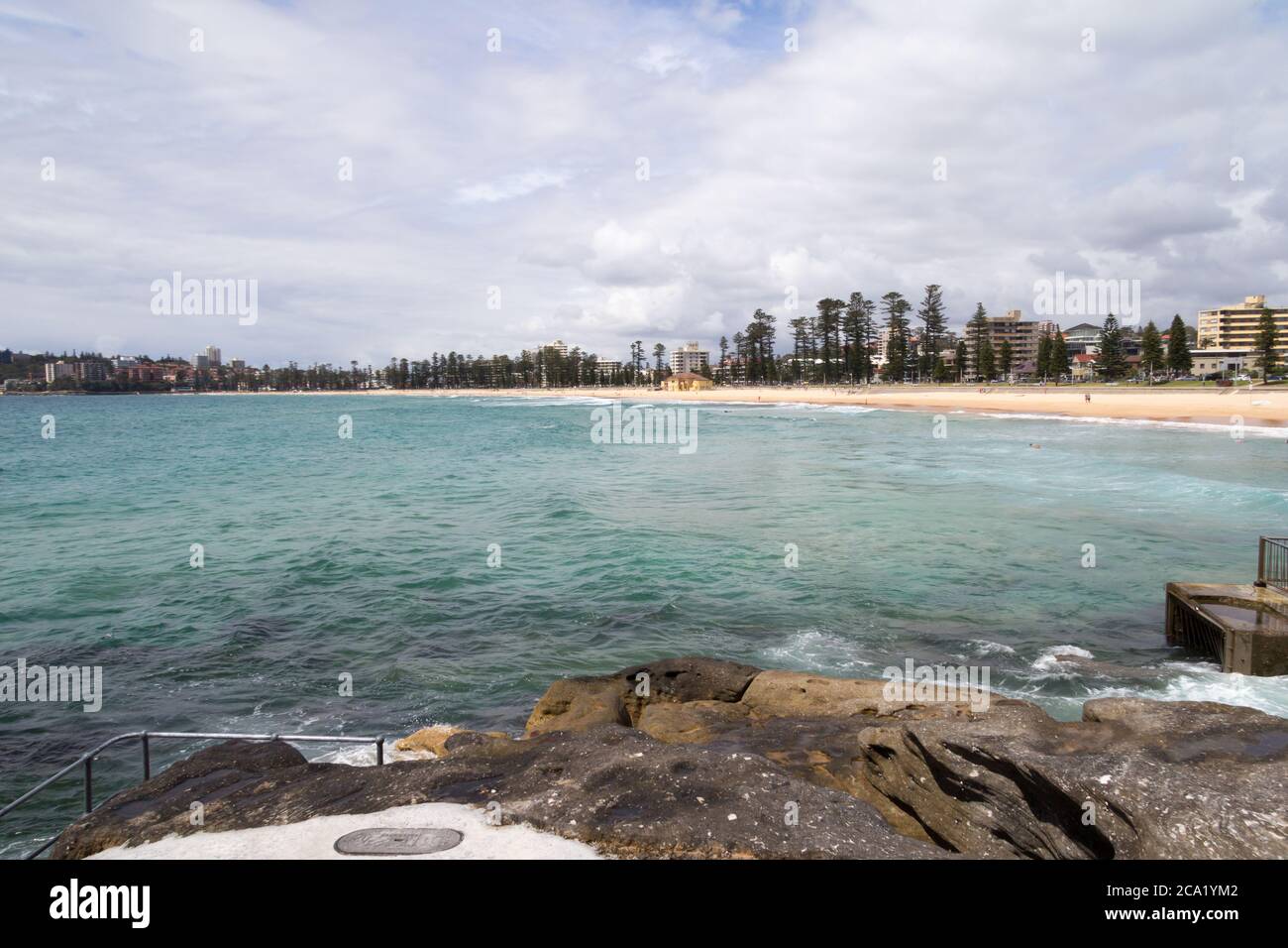 Manly beach taken from Queenscliff Stock Photo - Alamy