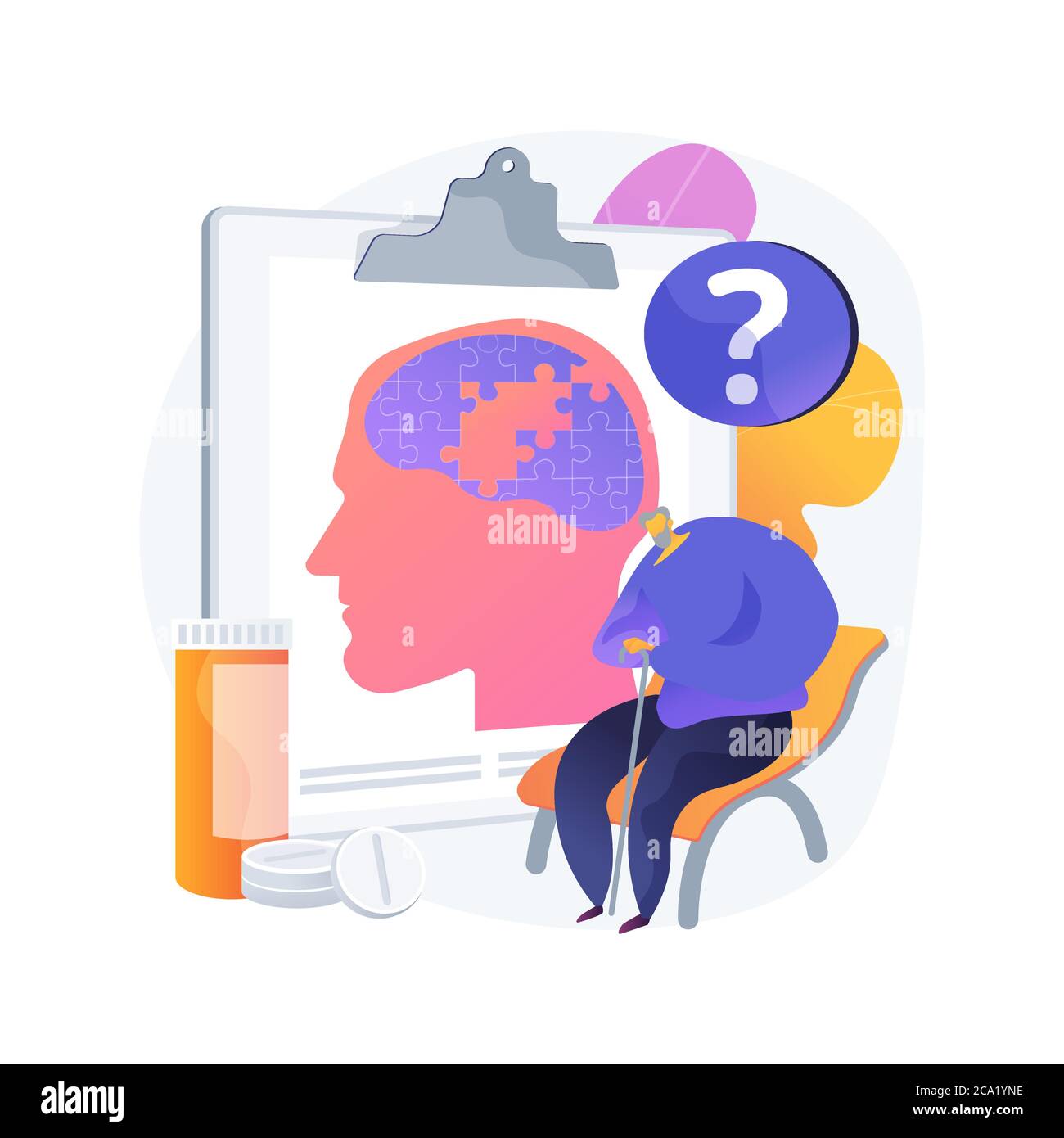 Alzheimer disease abstract concept vector illustration Stock Vector ...