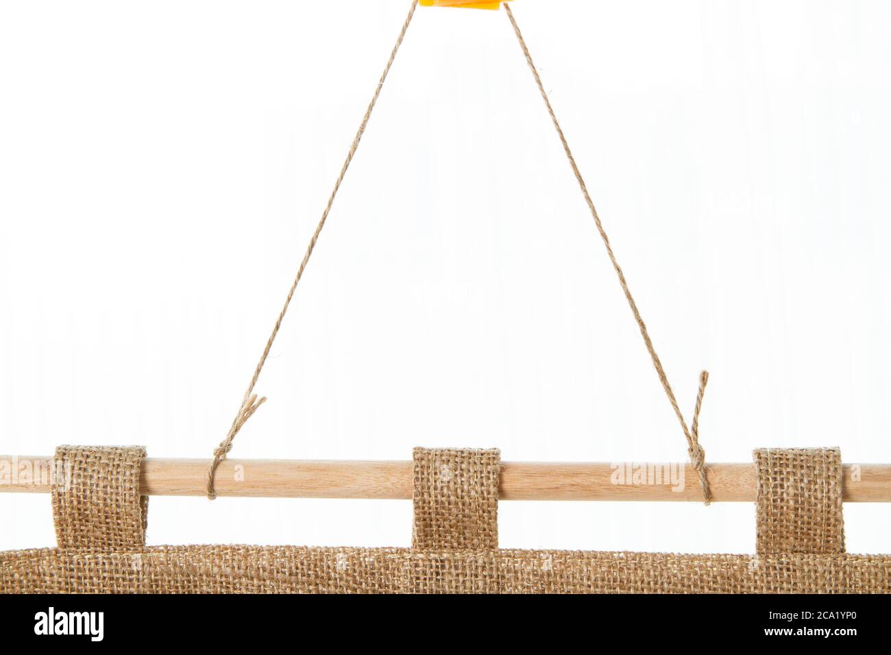 wooden board with rope Stock Photo - Alamy