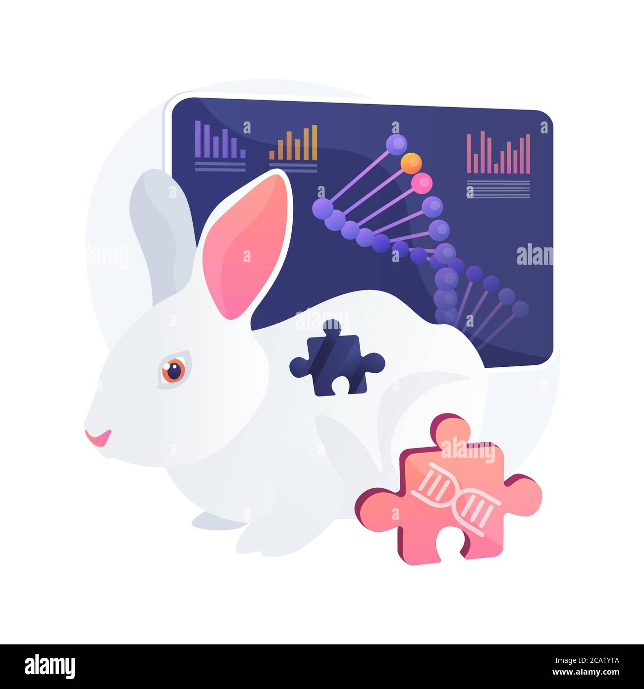 Genetically modified animals abstract concept vector illustration Stock ...