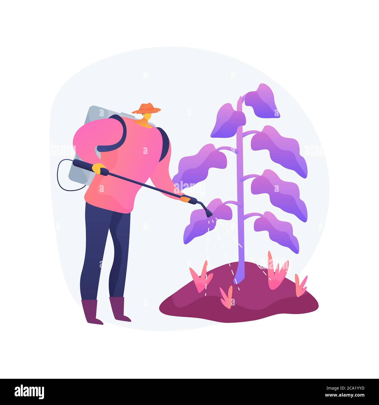 Weed control abstract concept vector illustration Stock Vector Image ...