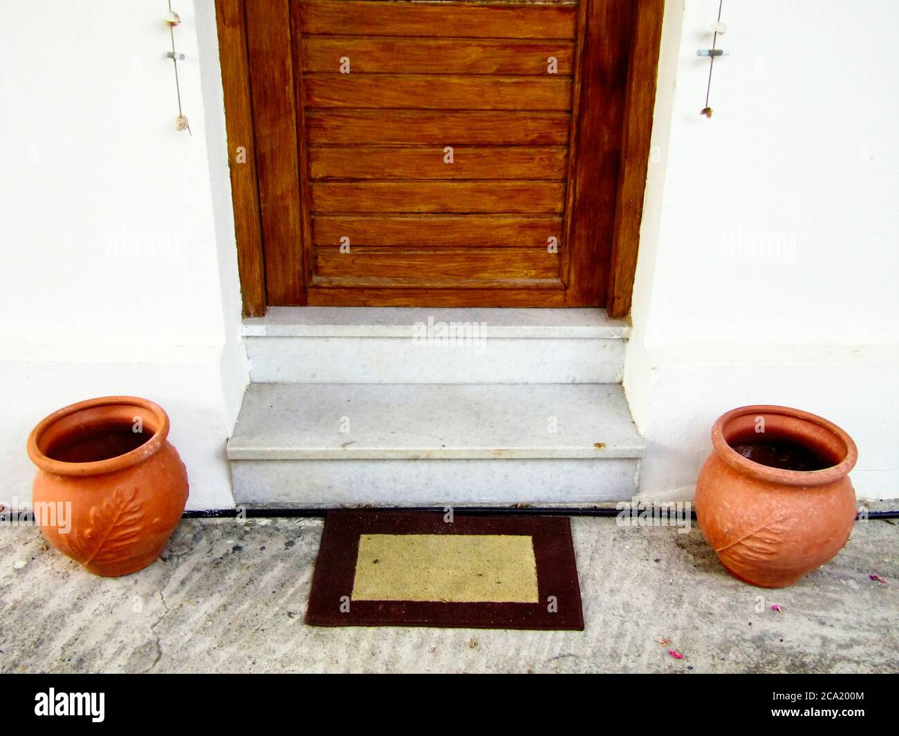 Entrance Door to a Home in Galatas Village, Crete, Greece Stock Photo ...
