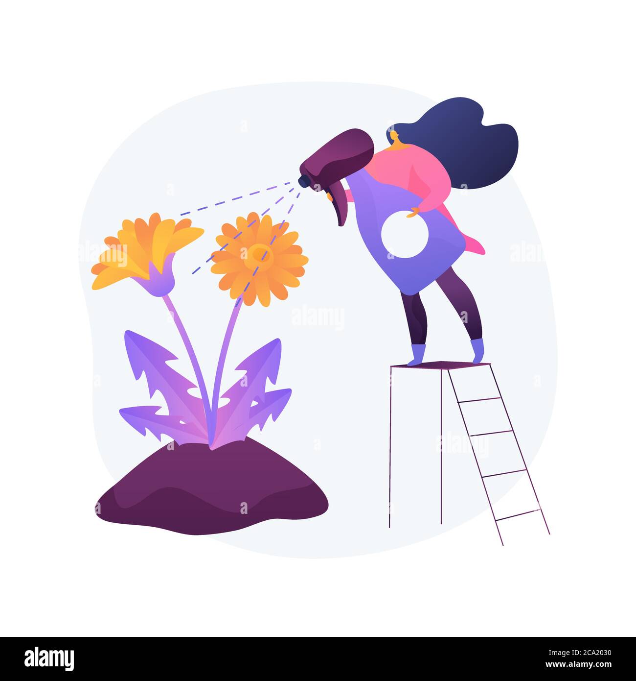 Dandelion removal abstract concept vector illustration Stock Vector ...