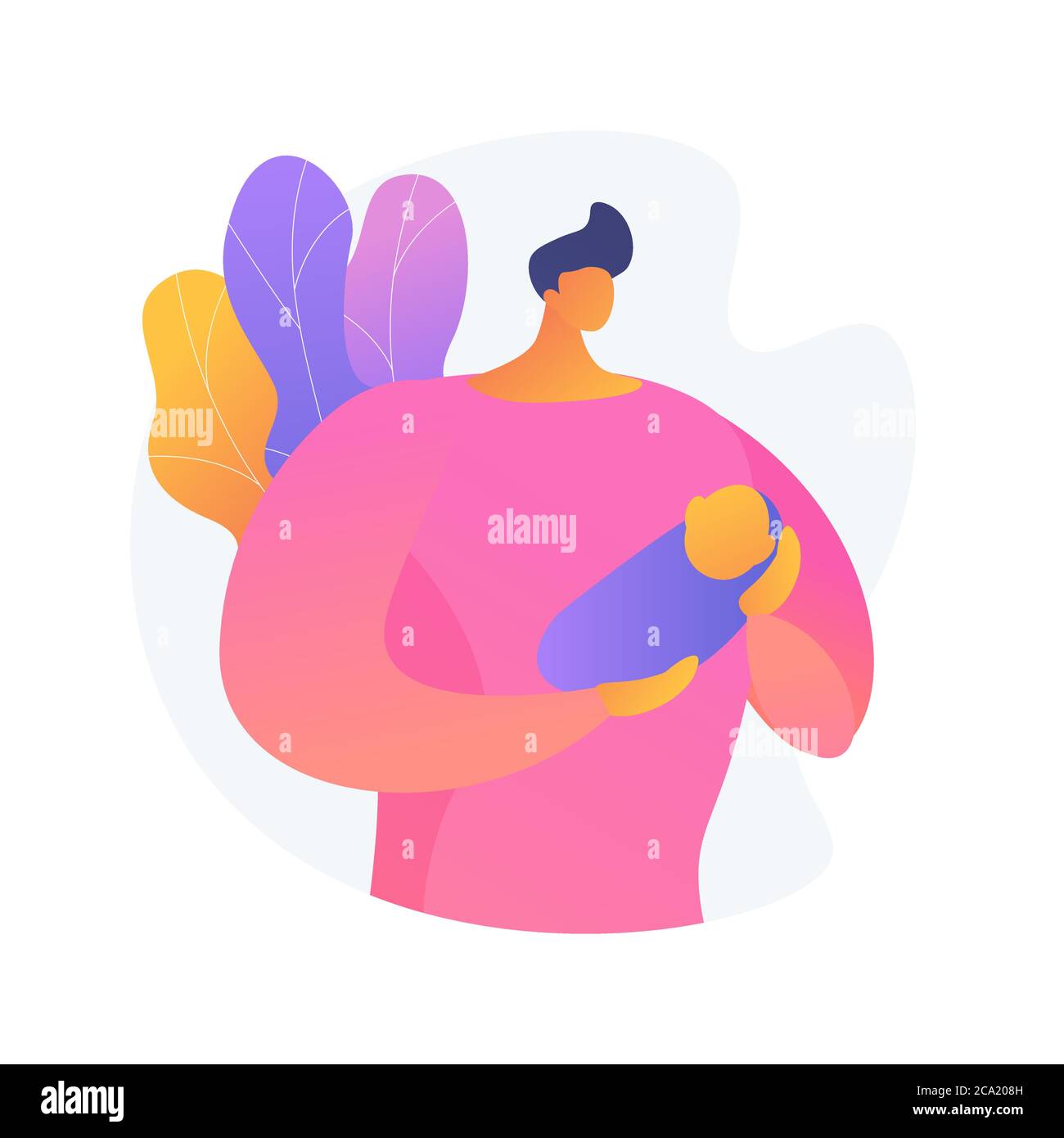 Fatherhood care abstract concept vector illustration Stock Vector Image ...