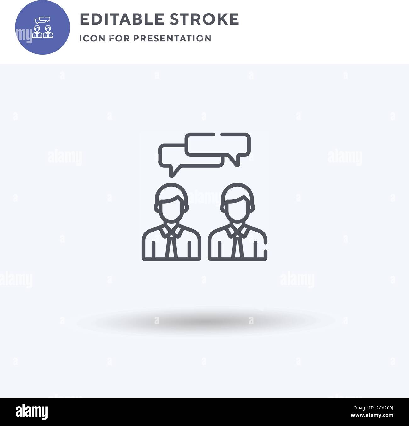 Discussion icon vector, filled flat sign, solid pictogram isolated on ...