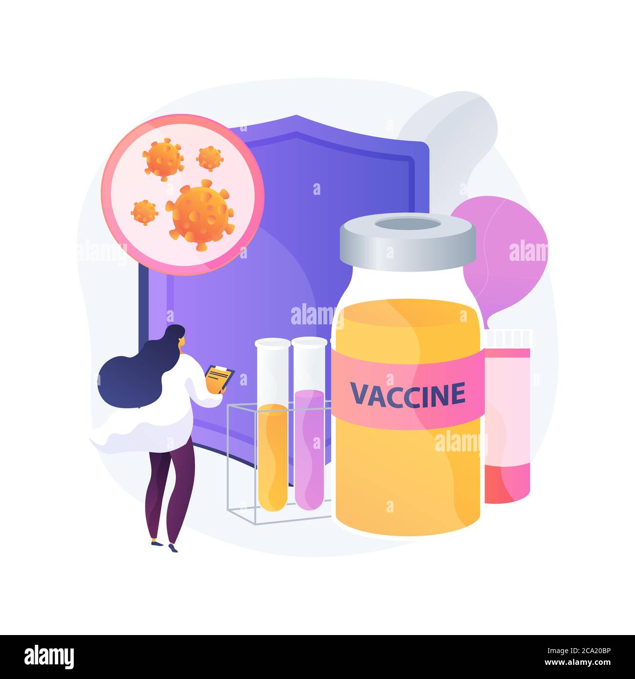 Vaccine research design cartoon Cut Out Stock Images & Pictures - Alamy