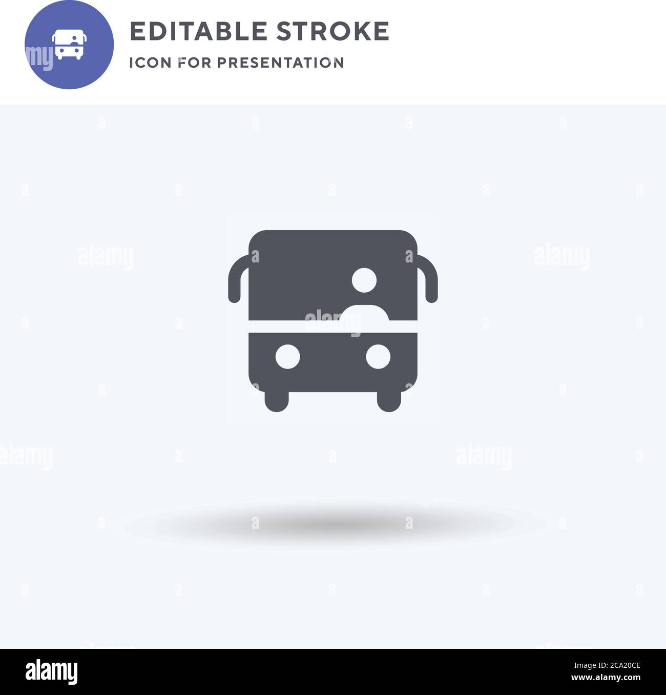 School Bus icon vector, filled flat sign, solid pictogram isolated on ...