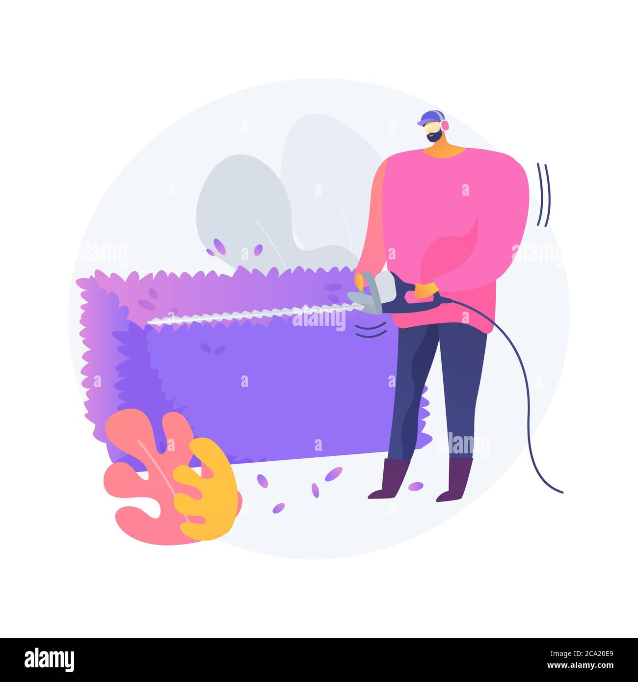 Hedge trimming abstract concept vector illustration Stock Vector Image ...