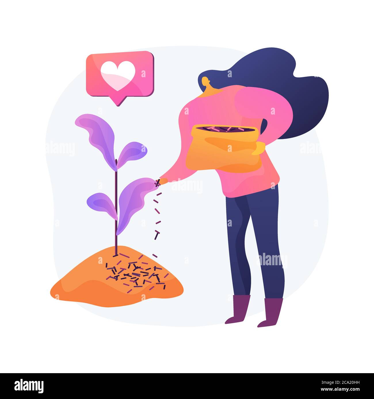 Mulching plants abstract concept vector illustration Stock Vector Image ...