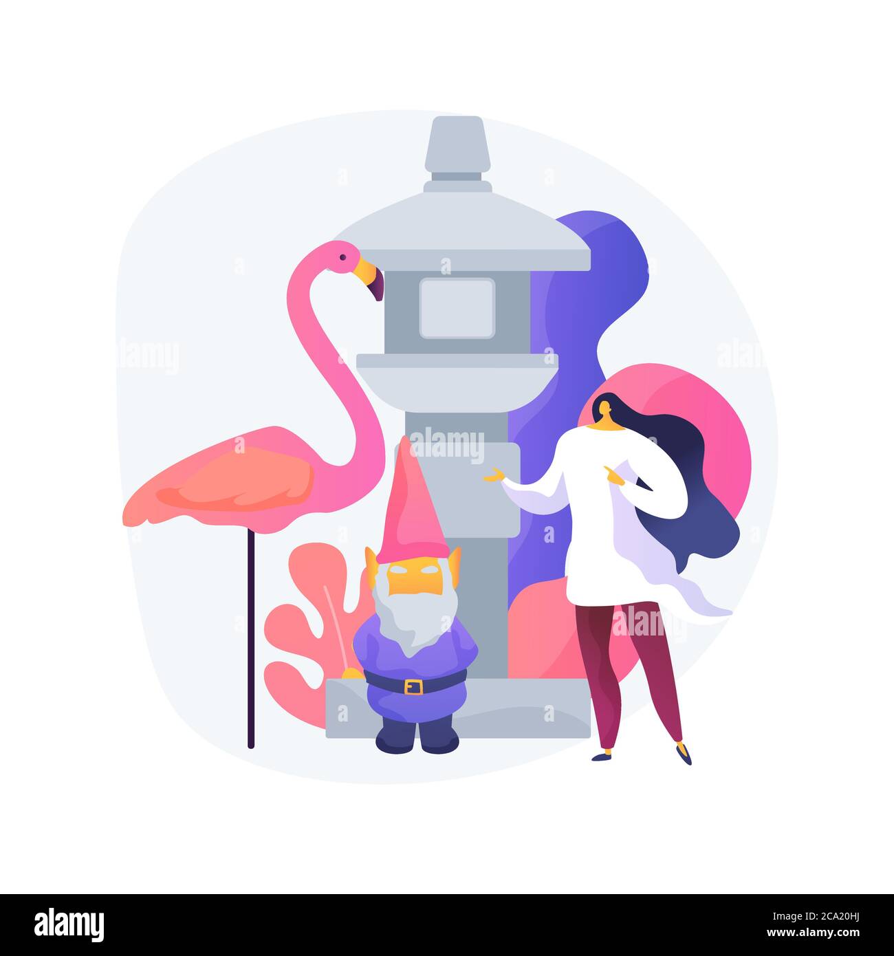 Garden ornaments abstract concept vector illustration Stock Vector ...