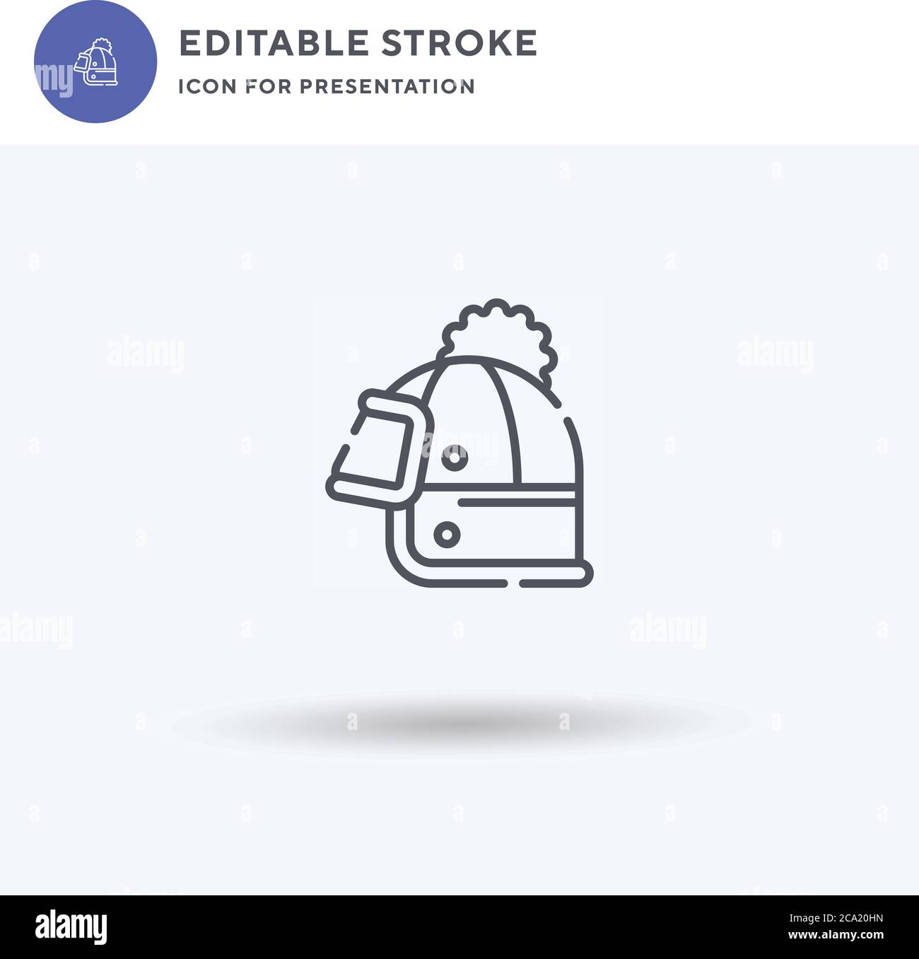 Winter Hat icon vector, filled flat sign, solid pictogram isolated on ...