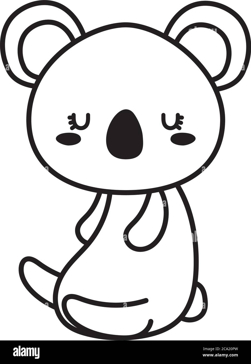 Koala Bear Line Drawing