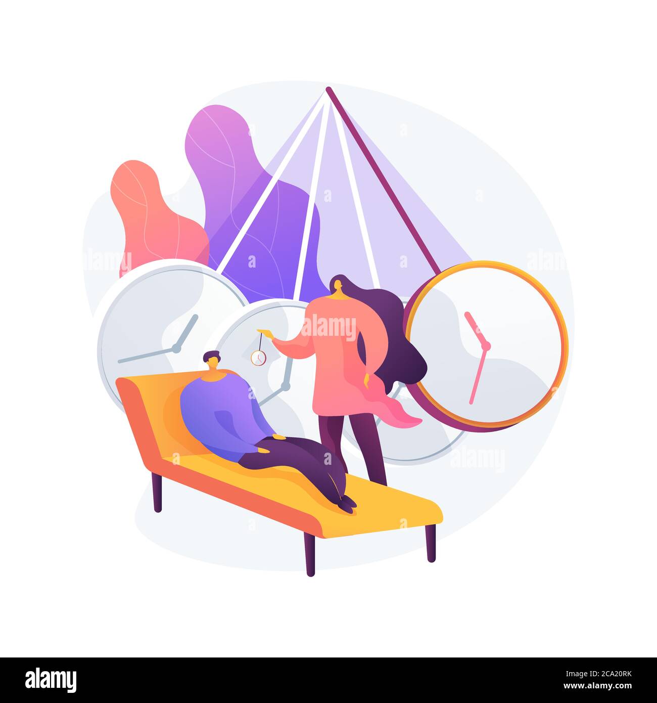 Hypnosis practice abstract concept vector illustration Stock Vector ...