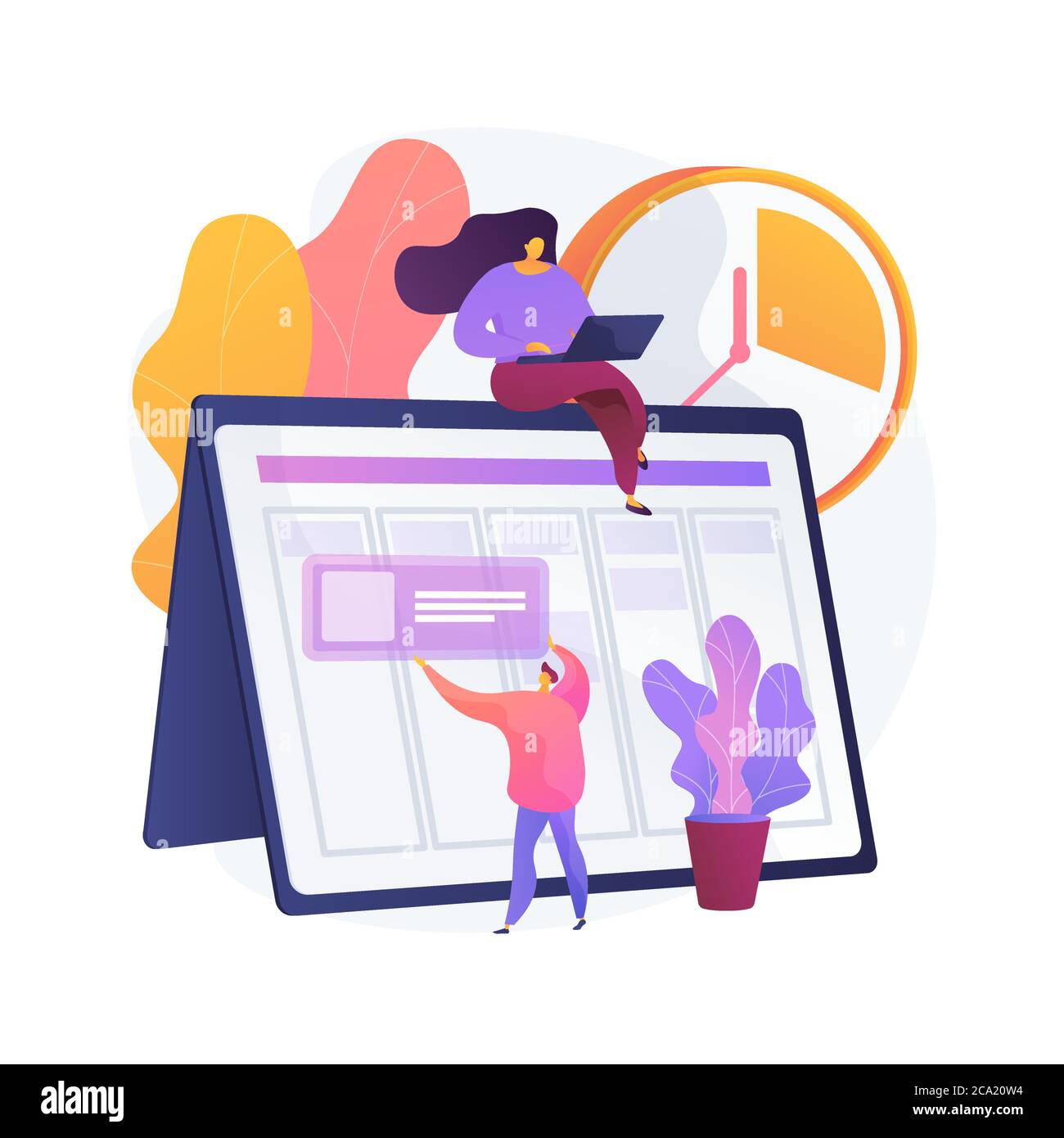 Set up daily schedule abstract concept vector illustration Stock Vector ...