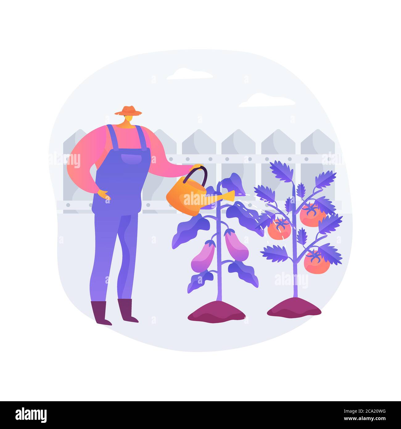 Growing vegetables abstract concept vector illustration Stock Vector ...