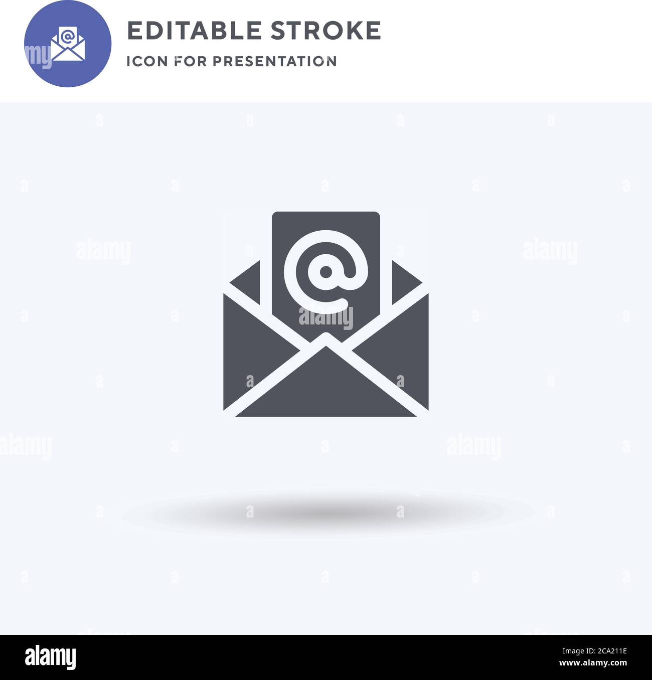 Email icon vector, filled flat sign, solid pictogram isolated on white ...