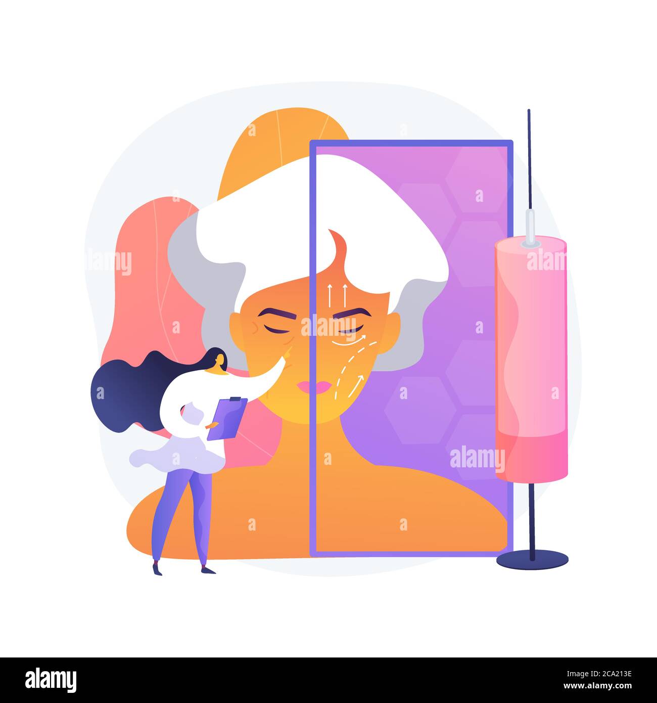 Face lifting abstract concept vector illustration Stock Vector Image ...