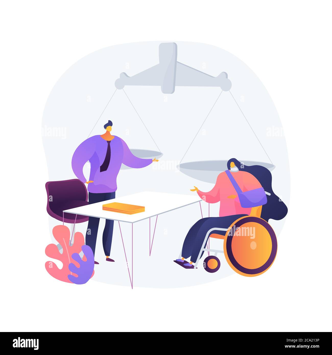 Personal injury lawyer abstract concept vector illustration Stock ...