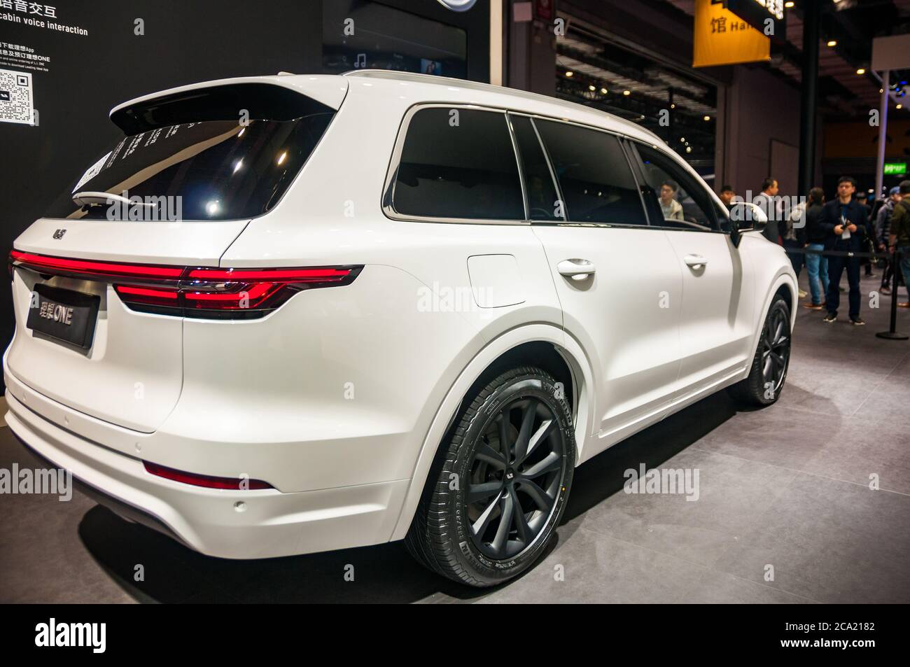 The Li Xiang One PHEV unveiled at the 2019 Shanghai Auto Show Stock ...
