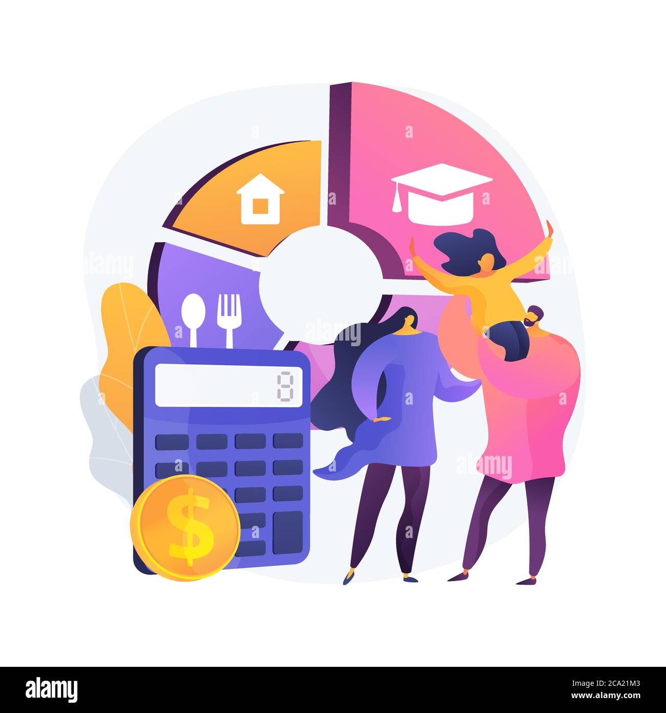 Family budget planning abstract concept vector illustration Stock ...