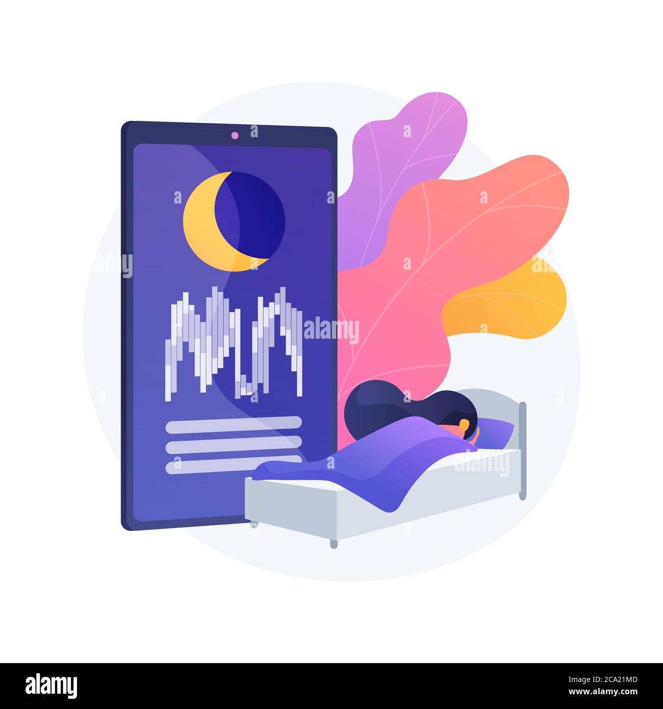Sleep tracking abstract concept vector illustration Stock Vector Image ...