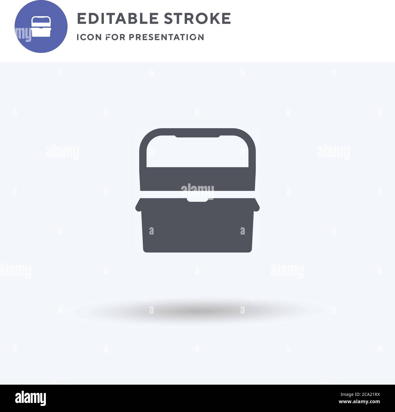 Ice Box icon vector, filled flat sign, solid pictogram isolated on ...