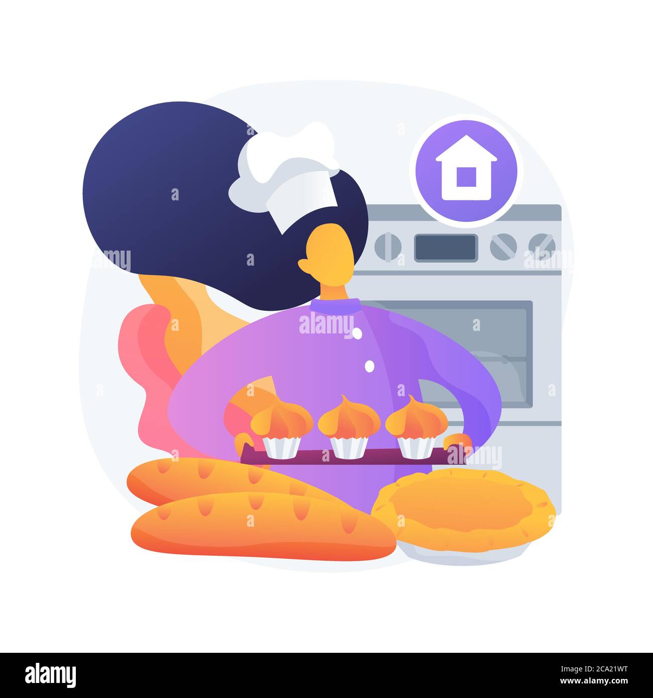 Baking bread abstract concept vector illustration Stock Vector Image ...