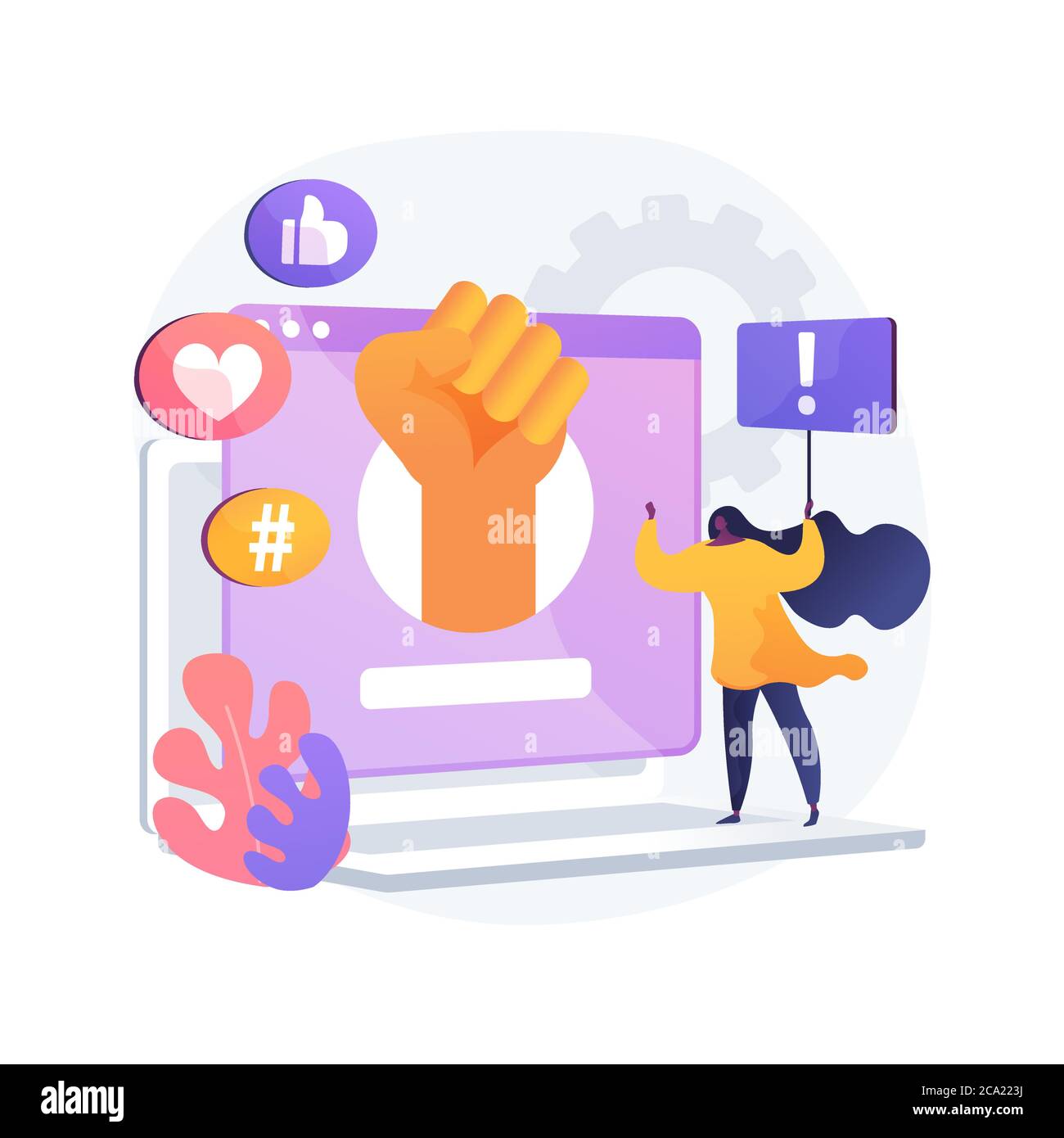 Online activism abstract concept vector illustration Stock Vector Image ...
